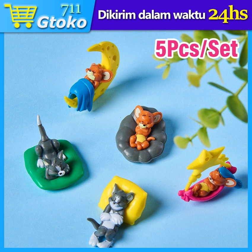 Jual Action Figure Tom & Jerry Dreamy Set Mainan Boneka Good Night ...