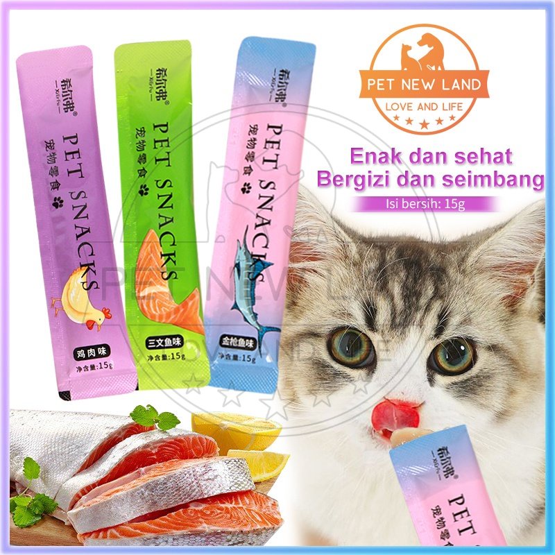 Jual Cemilan Kucing Snack Kucing Strip Cat Snack Creamy Treats | Shopee ...