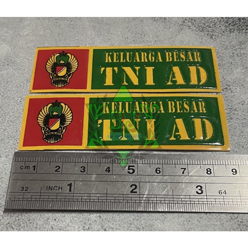 Jual Stiker Plat Keluarga Besar TNI AD 1pasang Sticker TNI AD Plat ...
