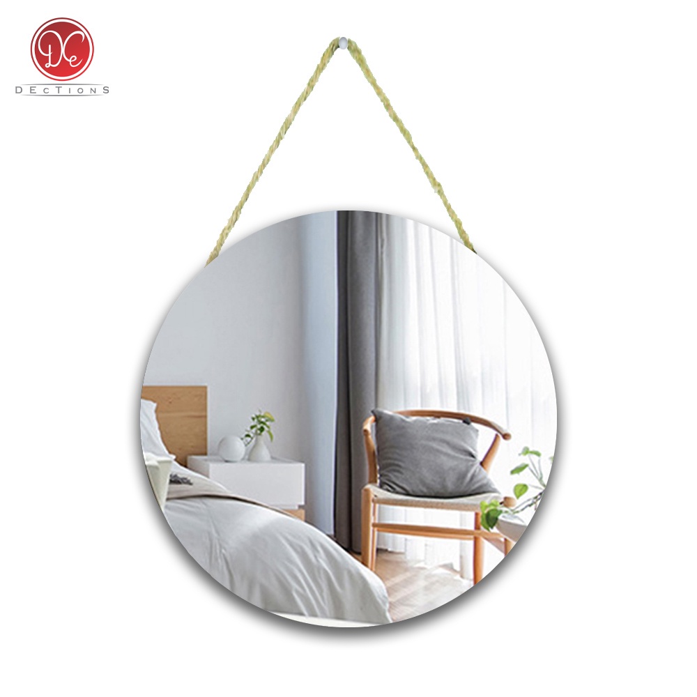 Jual DEcTionS Kaca Cermin Gantung Dinding Bulat Aesthetic Round Mirror ...