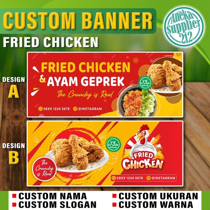 Jual Cetak Spanduk Fried Chicken - Ayam Bakar Goreng - Spanduk Ayam ...