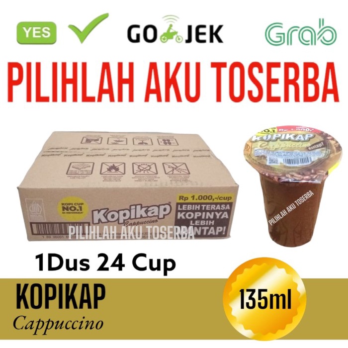 Jual KOPIKAP Cappucino 135 ml - ( HARGA 1 DUS isi 24 gelas ) | Shopee ...