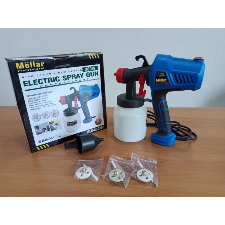 Jual spray gun MOLLAR ESG 300 ESG303 alat cat semprot listrik spraygun ...
