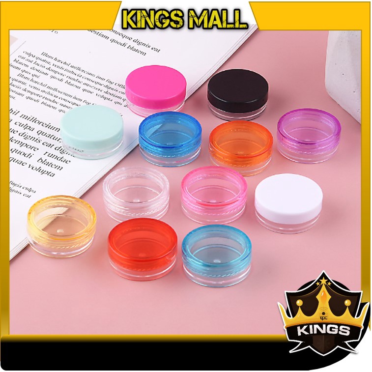 Jual KINGS - 5922 Wadah Cream Pot Jar Cream Bulat & Petak / Pot Jar ...
