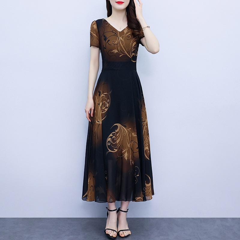 Jual FANMU 2023 Versi Korea Baru dari Gaun Bunga Sifon Berukuran Besar ...