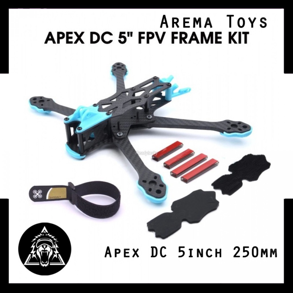 Jual Apex DC 5inch 250mm Carbon Fiber Frame 5 inch Dead Cat Readytosky ...