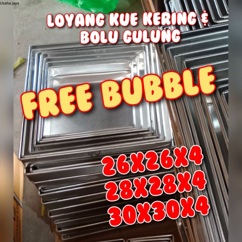Jual LOYANG KUE KERING T4 26X26X4 28X28X4 30X30X4 LOYANG BOLU GULUNG ...