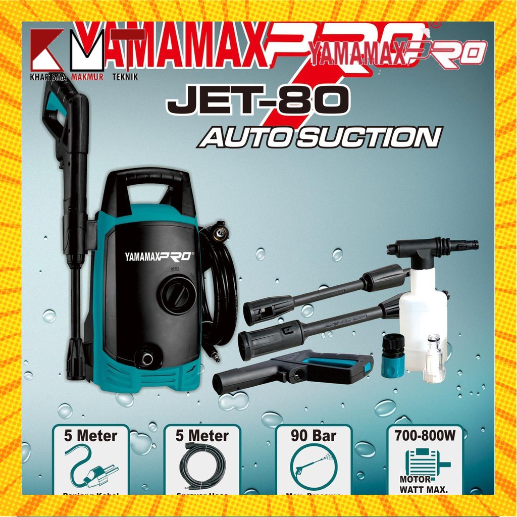 Jual MESIN JET CLEANER / MESIN CUCI SEMPROT MOBIL MOTOR PRESSURE WASHER JET 80 YAMAMAX-PRO ...