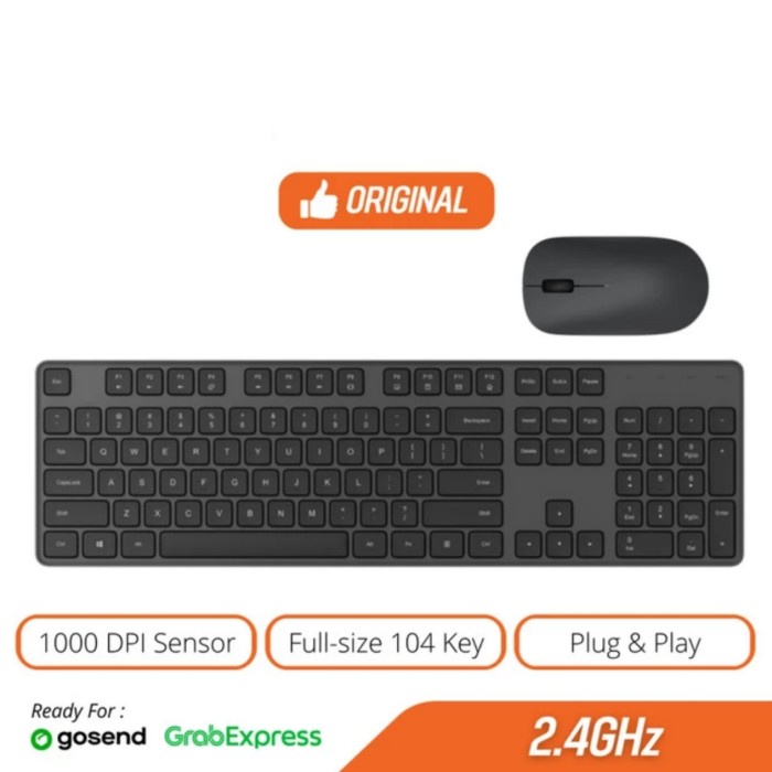 Jual Mi Wireless Keyboard And mouse set 2.4GHz | Shopee Indonesia