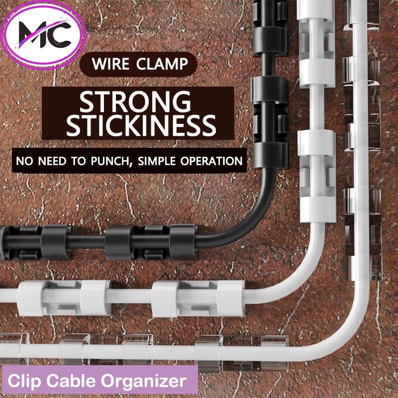 Jual Klip Kabel Organizer Cable Clip Tempel Dinding Tanpa Paku Penjepit ...