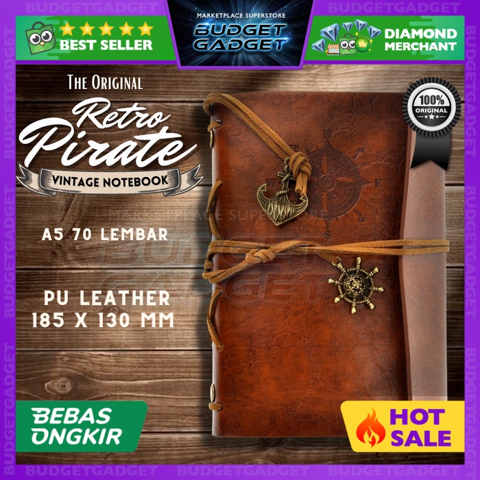 Jual Buku Catatan Binder Note Classic Retro Pirate Ship Leather ...
