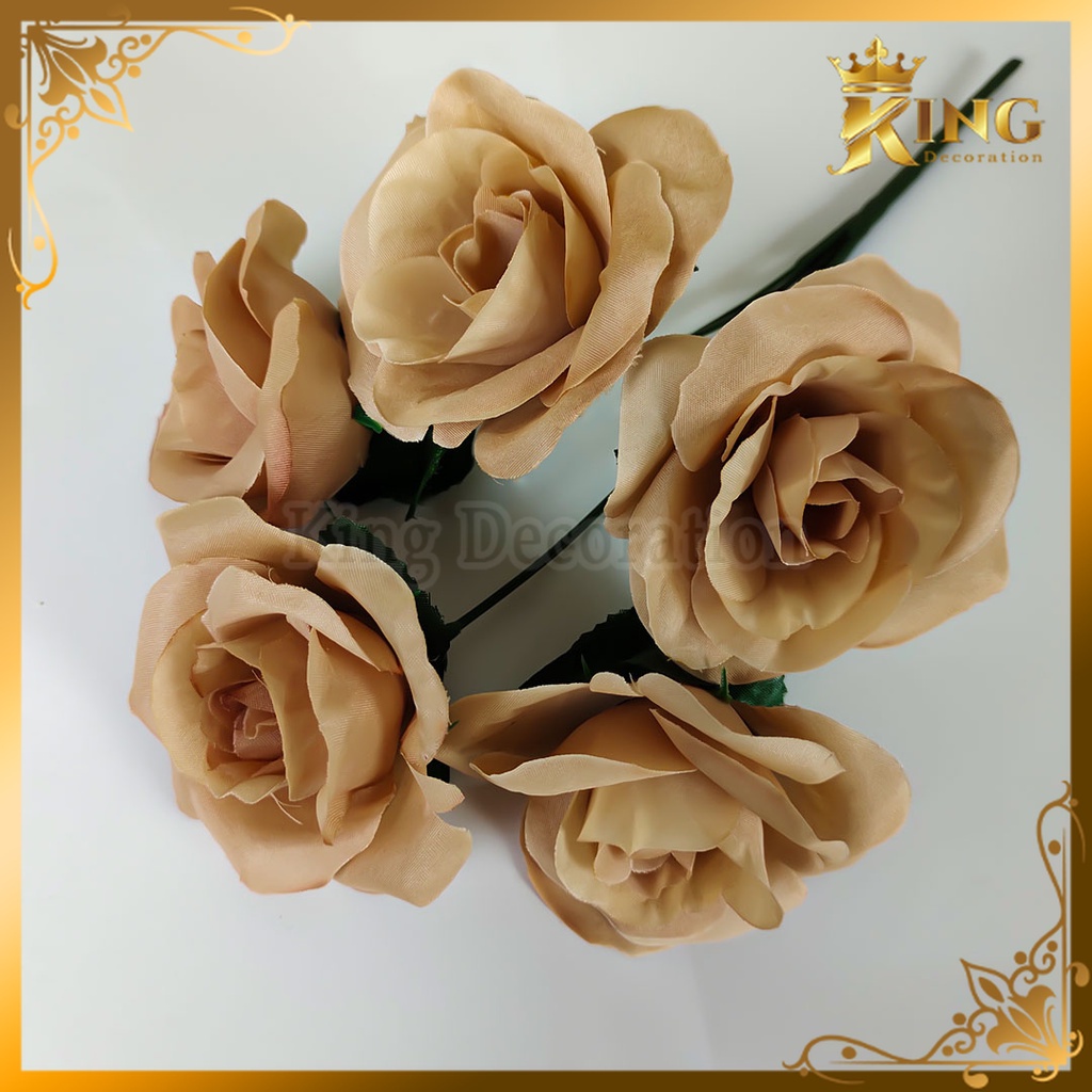 Jual BUNGA MAWAR ROSE TANGKAI 5 MURAH ARTIFICIAL - MAWAR PLASTIK ROSE ...