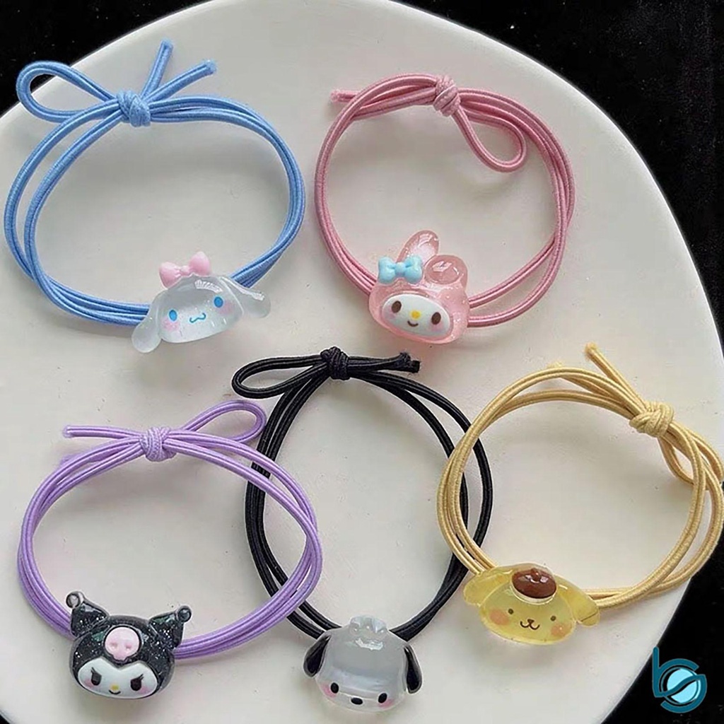 Jual Ikat Rambut Model Kartun Lucu/Karet Rambut Sanrio Karakter Sanrio ...