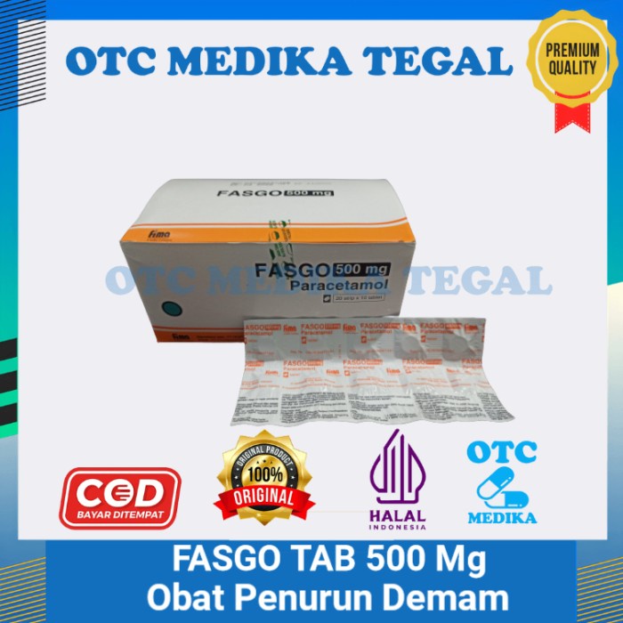 Jual Fasgo Tablet 500 mg 1 Strip Obat Penurun Demam, Sakit Kepala ...