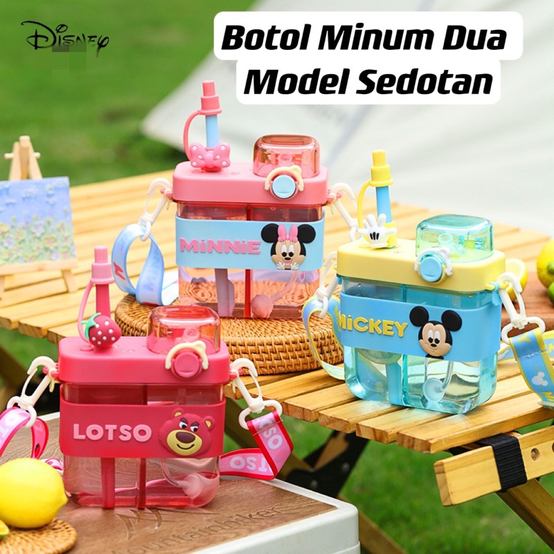 Jual Botol Minum Mickey Minnie Dua Tipe Sedotan 600ml Bahan Tritan BPA ...