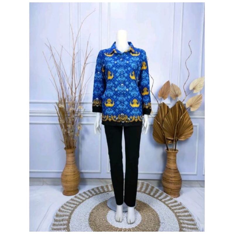 Jual seragam korpri terbaru 2022 pria dan wanita full furing // seragam batik korpri terbaru ...