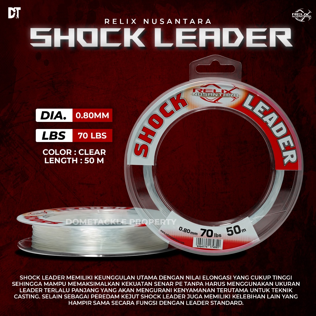 Jual SHOCK LEADER RELIX NUSANTARA SENAR PANCING LEADER NILON 50 M 40 50 ...