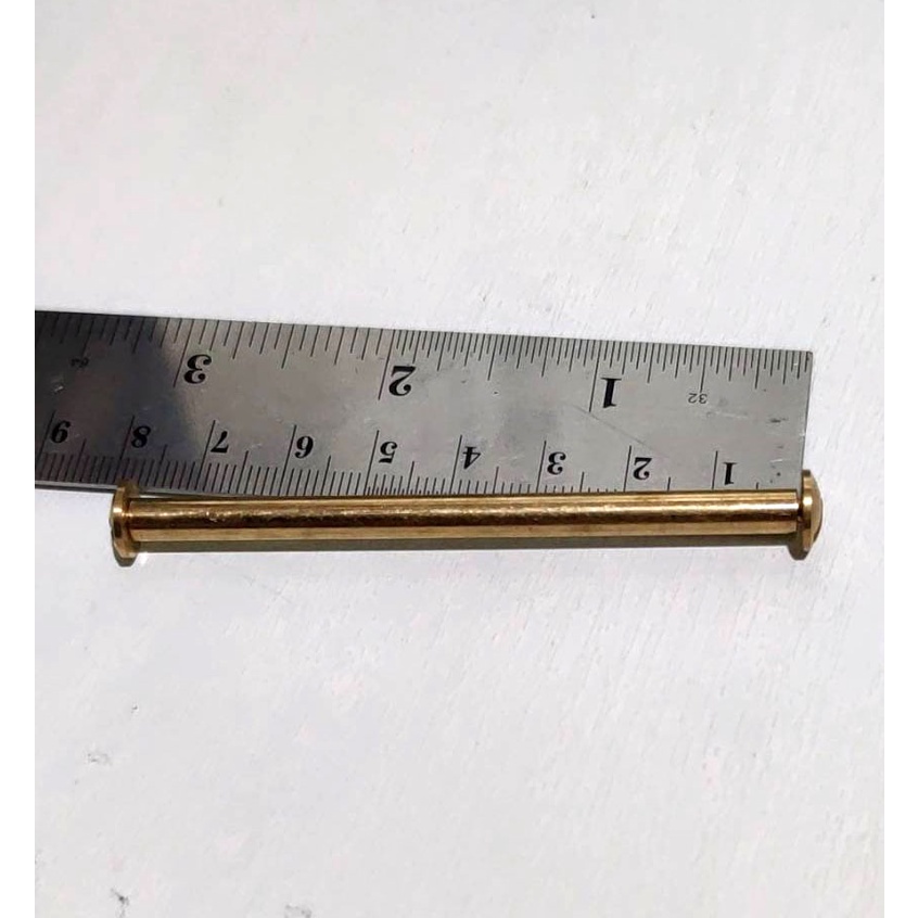 Jual Baut Jilid buku 75 mm (obeng minus) kuningan 1 pcs | Shopee Indonesia