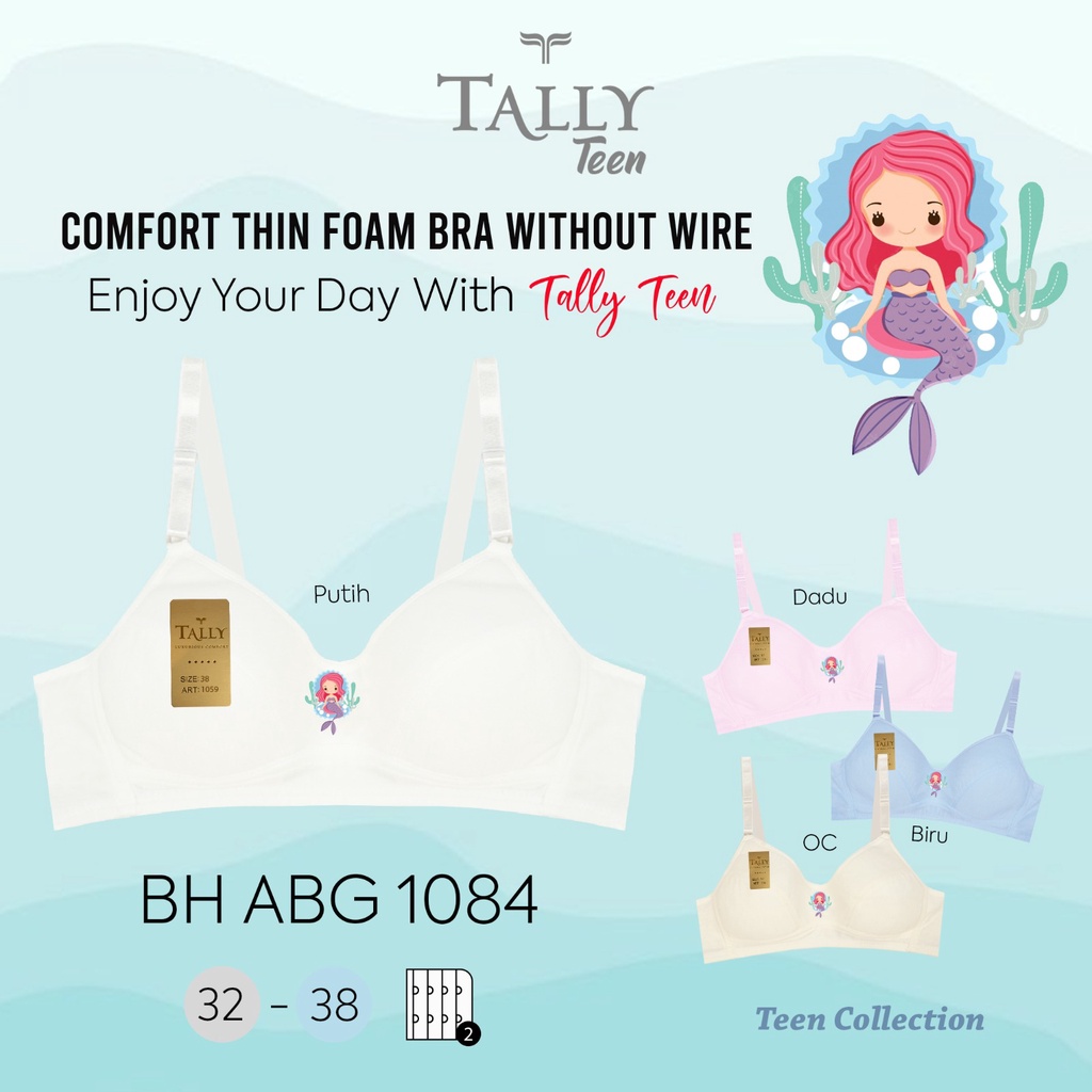 Jual Bra Remaja/ABG TALLY Teen 1084 & 1085 - Tanpa Kawat - Size 32 34 ...