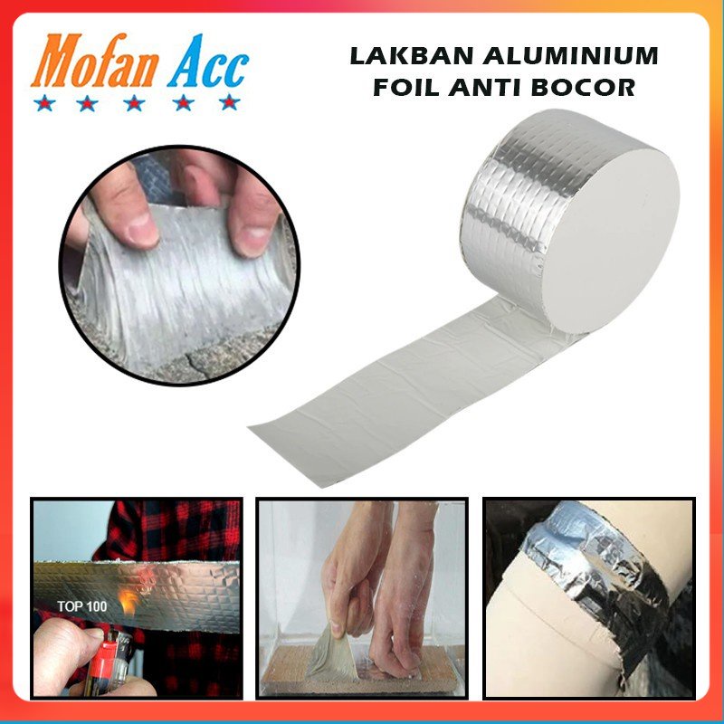 Jual [MDP] LAKBAN ANTI AIR ANTI BOCOR / ALUMINUM FOIL TAPE BUTYL SUPER WATERPROOF SILICONE / LEM ...