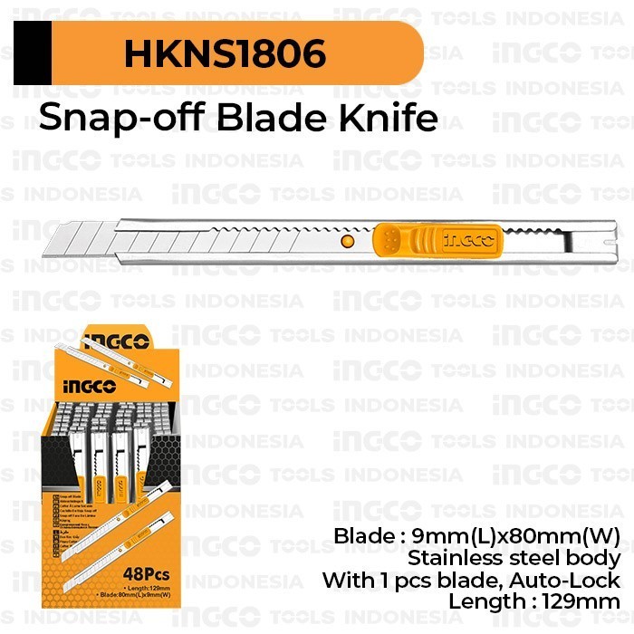 Jual ORIGINAL INGCO Pisau Cutter Banyak Ukuran dan Refill Kuat Super ...