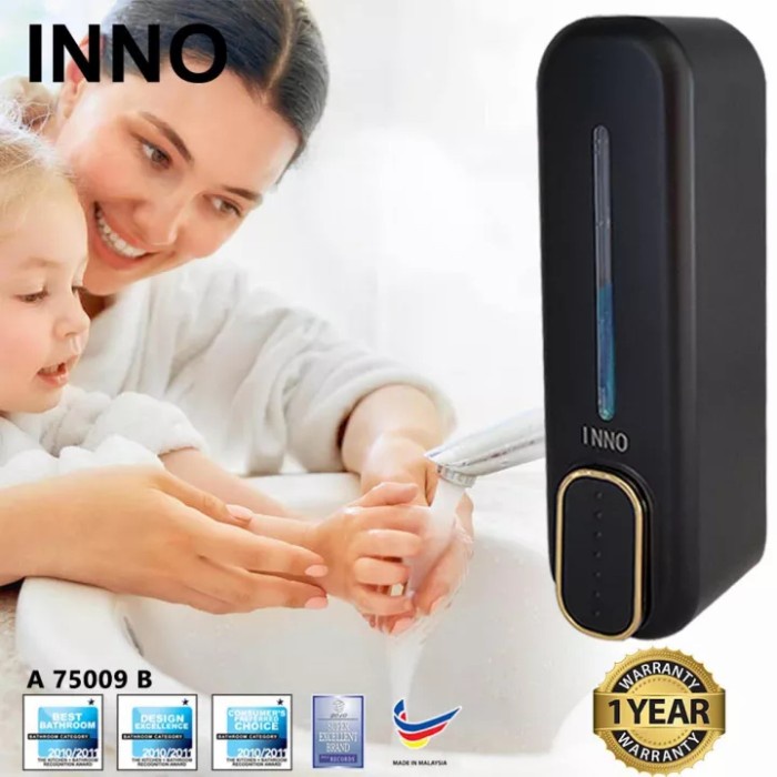 Jual Tempat Sabun Cair Cuci Tangan Inno Soap Dispenser Single Black ...