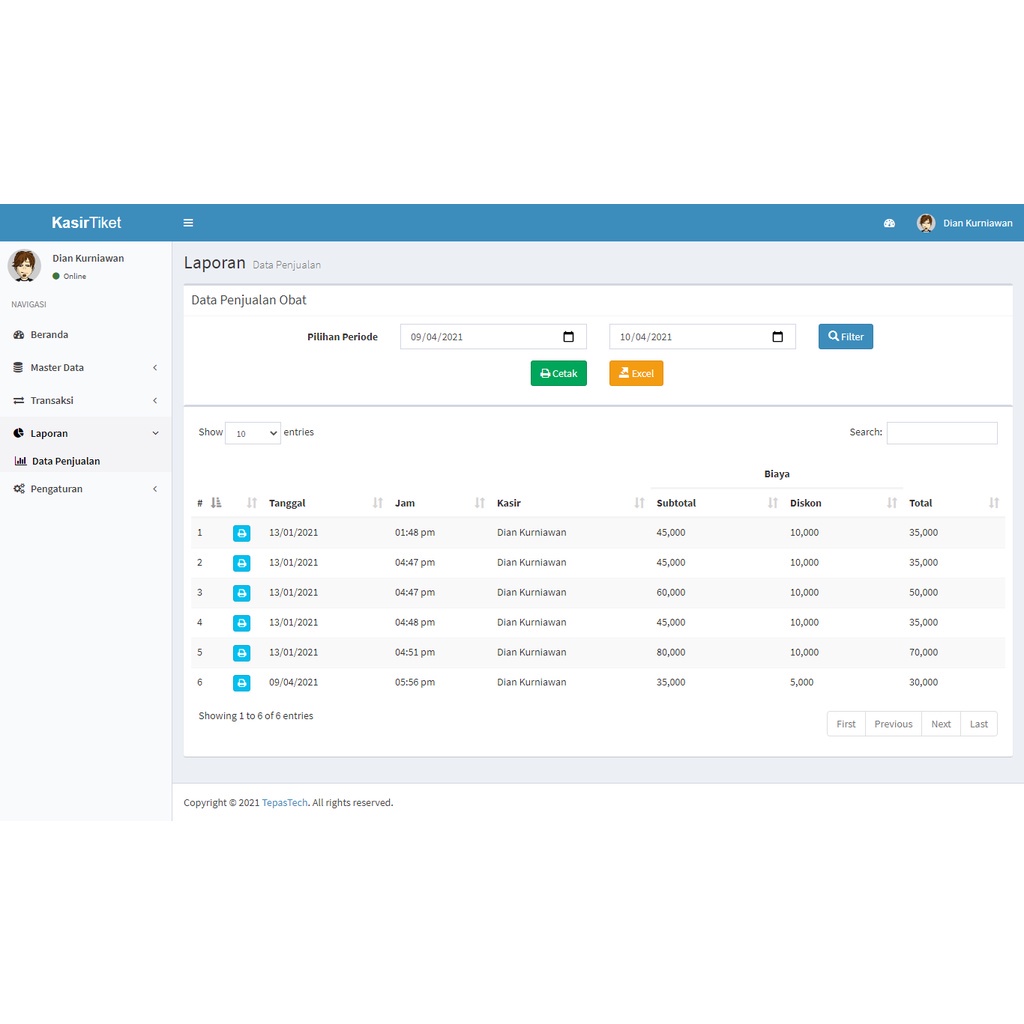 Jual Sistem Penjualan Tiket Berbasis WEB PHP dan Mysql | Shopee Indonesia