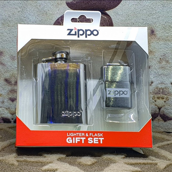 Jual Zippo Original Gift Set Lighter And Flask Zippo 49358 | Shopee ...