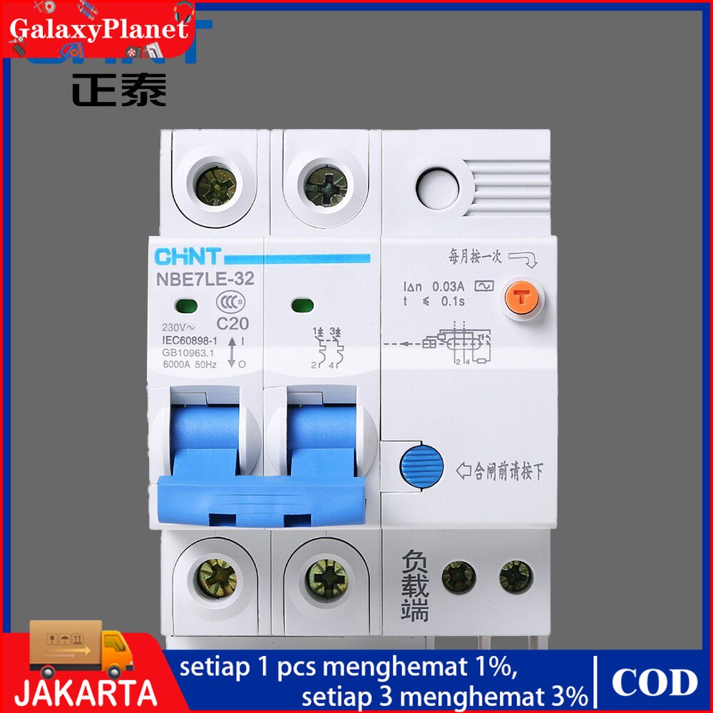 Jual RCBO CHINT ELCB 1P+N 30MA,10A CHINT Leakage Circuit Breaker Household With Electric ...