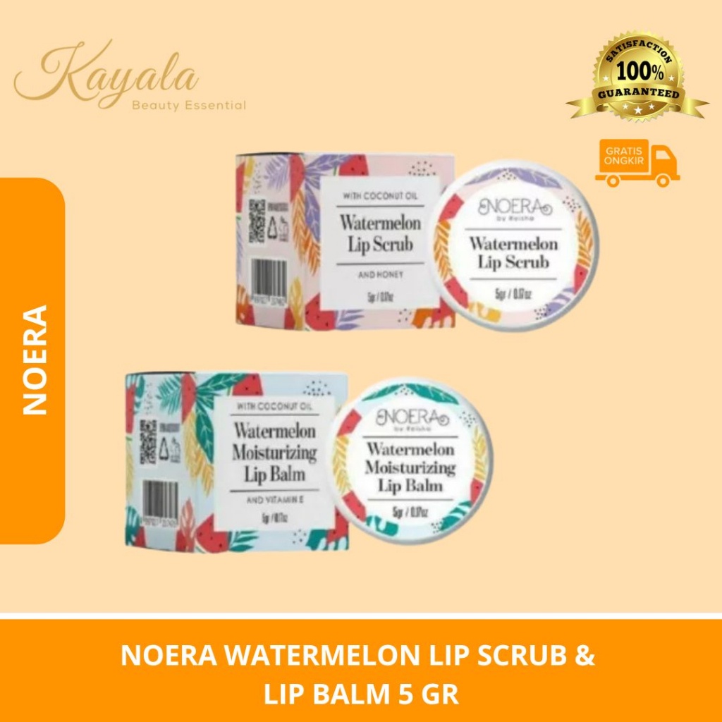 Jual NOERA WATERMELON LIP SCRUB & LIP BALM 5 GR - NOERA LIP CARE ...