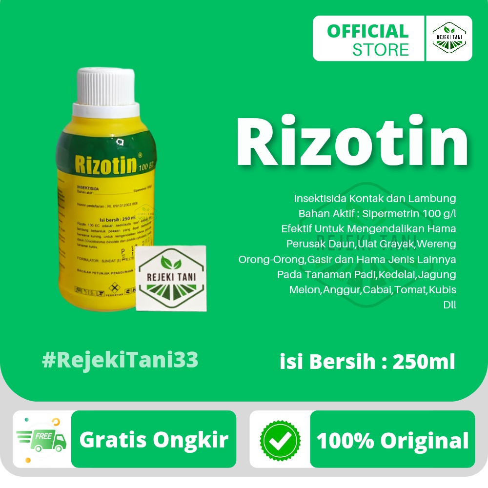 Jual Insektisida Rizotin 100EC 250ML digunakan untuk mengendalikan hama ...