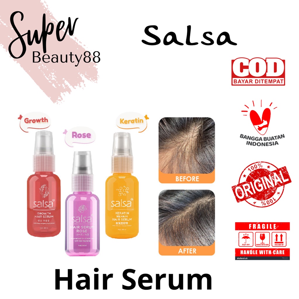Jual SALSA Hair Serum 80ml - Keratin & Growth Treatment Serum Rambut ...