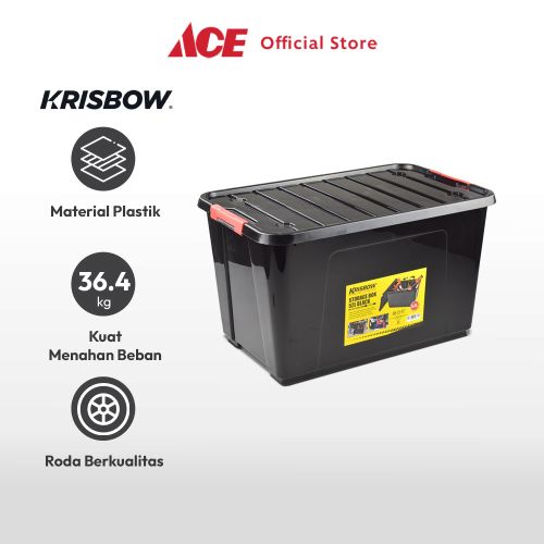 Jual Ace Krisbow 52 ltr Kotak Perkakas Plastik - Hitam Storage Tools ...