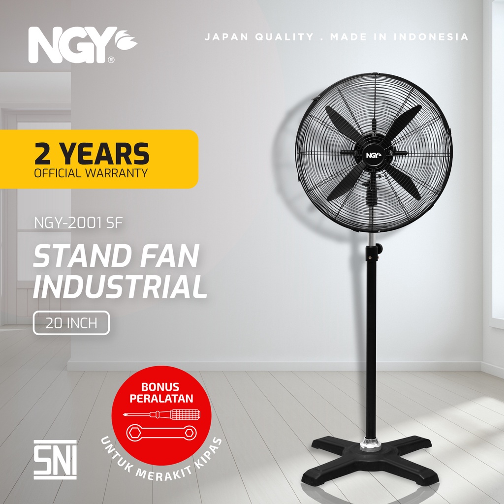 Jual NGY Industrial Stand Fan / Kipas Angin Berdiri Heavy-duty 20 inch ...