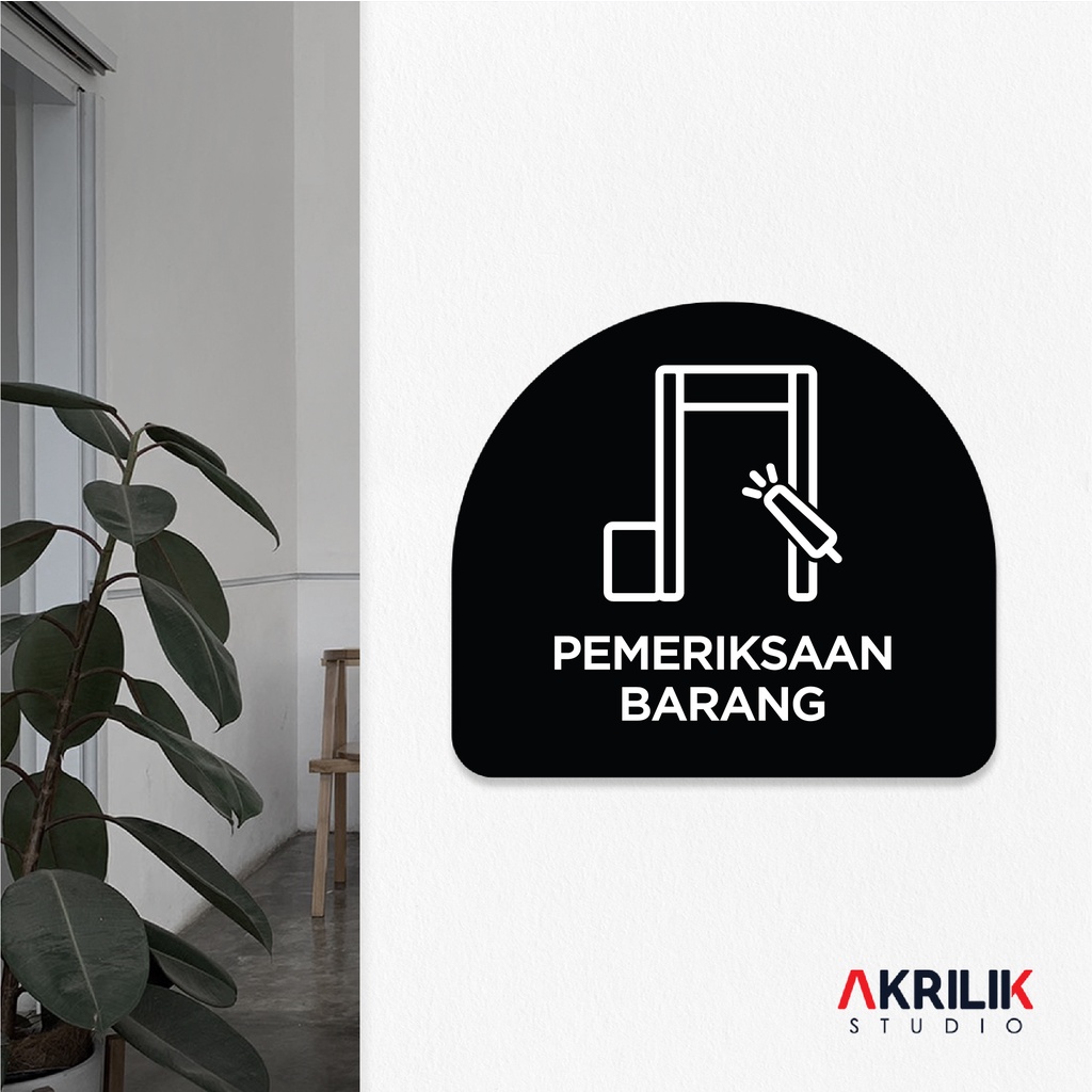 Jual Sign Board Akrilik Pemeriksaan Barang Papan Acrylic Signage Tempel ...