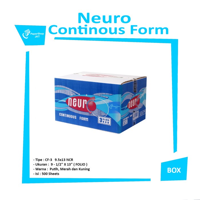Jual NEURO - Continous Form 3 Ply 9 1/2 x 13 ( Folio ) NCR - Box ...