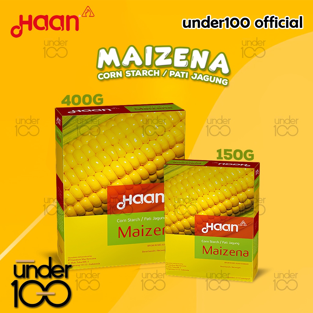Jual Under100 Haan Maizena Corn Starch / Pati Jagung 150g | 400g ...