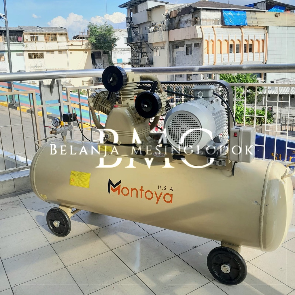 Jual Kompresor Montoya 10 Hp 12 bar + Dinamo Faw-vw 10 Hp | Shopee ...