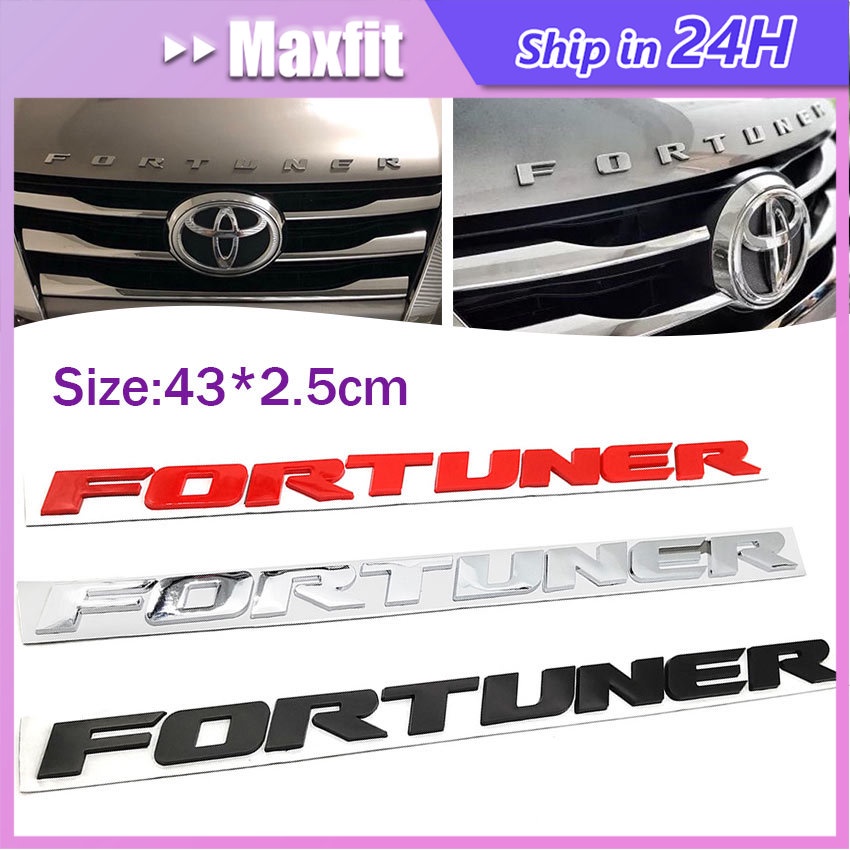 Jual Stiker Emblem FORTUNER 3D ABS Logo Car FORTUNER Mobil Side Fender ...