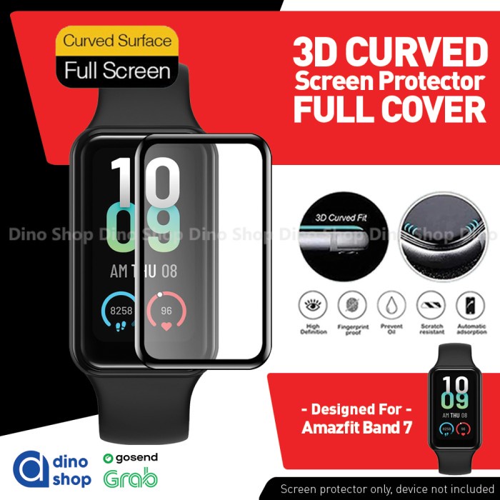 Jual Anti Gores 3D Full Cover for Amazfit Band 7 Screen Protector Layar | Shopee Indonesia