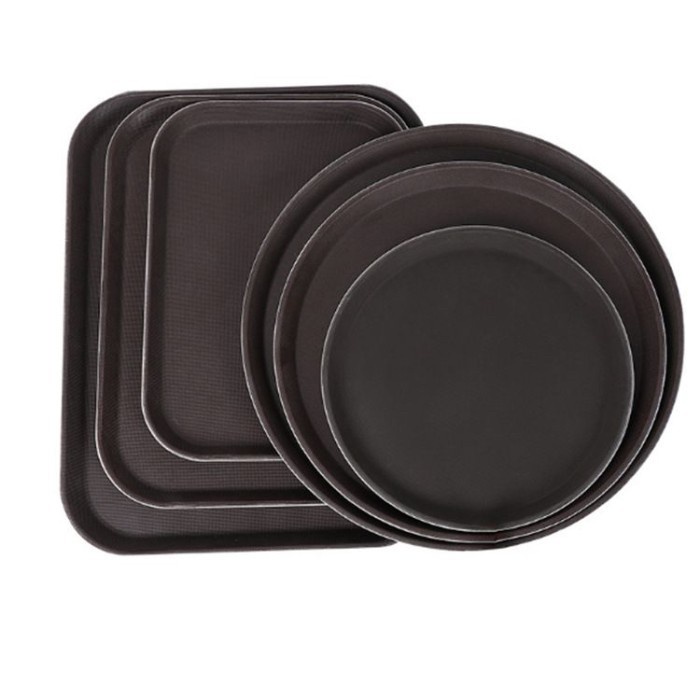 Jual Tray bulat restaurant 28 35 40 46 cm 12 14 16 18 inch anti slip ...