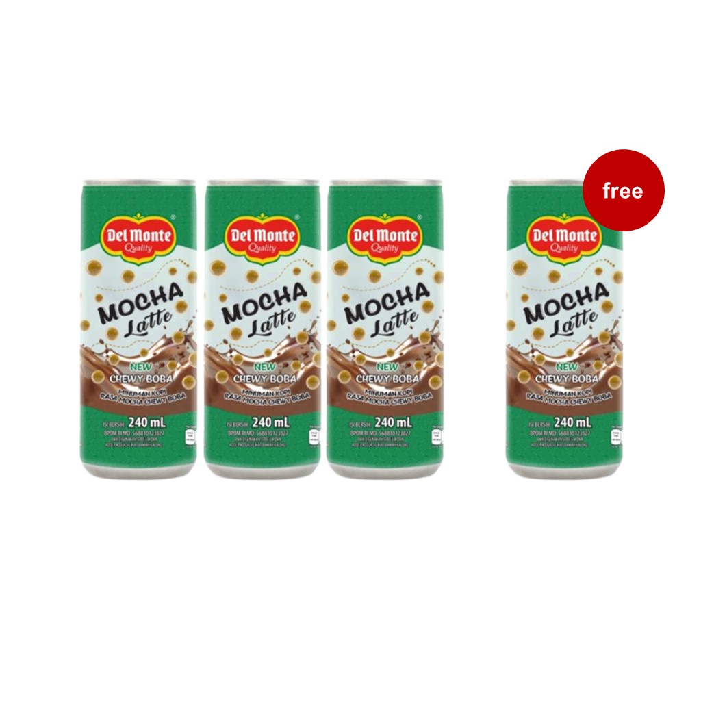 Jual Del Monte RTD Mocha Latte 240 ml Buy 3 Get 1 | Shopee Indonesia