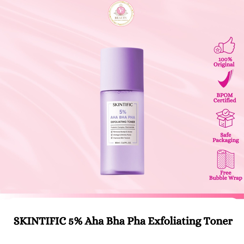 Jual YF BEAUTY SKINTIFIC 5% Aha Bha Pha Exfoliating Toner - Face Eksfoliasi wajah Glow and ...