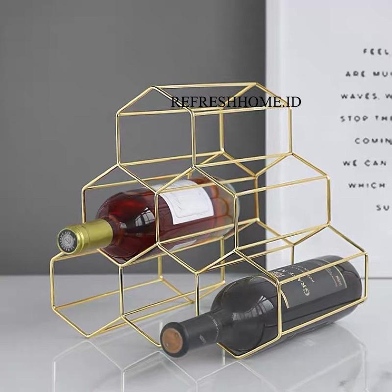 Jual RFHOME Metal Wine Rack / Rak stainless Botol minuman | Shopee ...