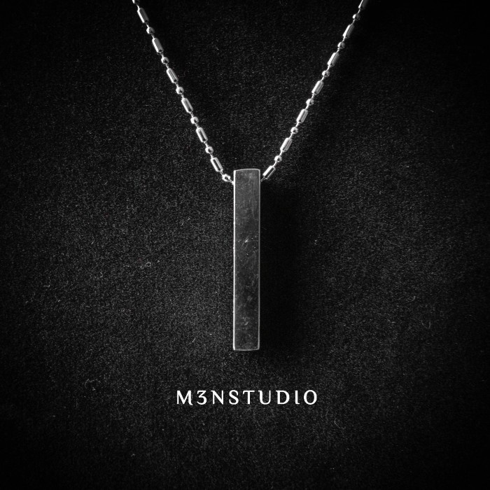Jual Kalung Titanium Pria Model Balok Anti Karat Asli - Milano Pipih ...