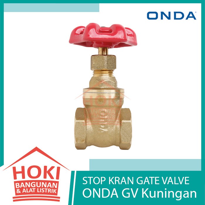 Jual STOP KRAN GATE VALVE PUTAR ONDA GV KUNINGAN / BRASS - 1/2" - 3/4" - 1" | Shopee Indonesia
