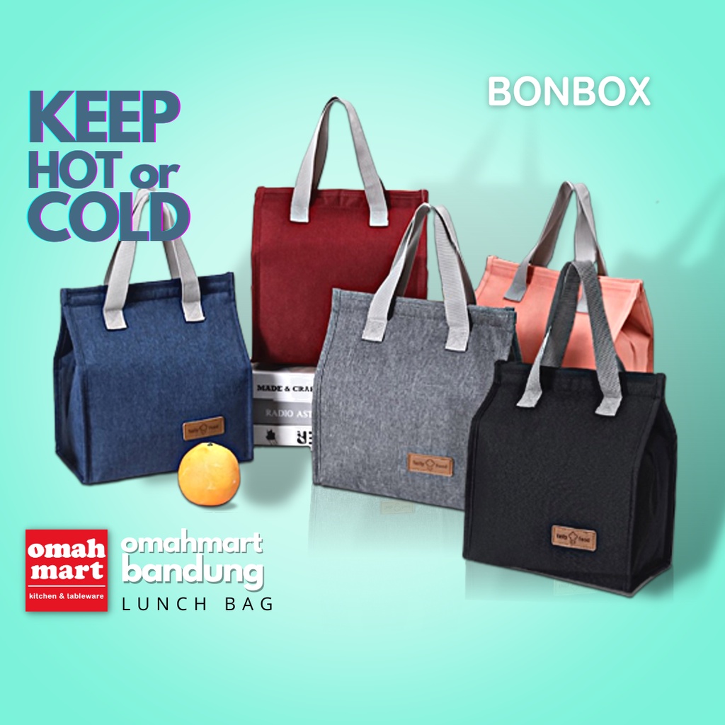 Jual BONBOX Tas Bekal Makanan Dewasa Anak Tahan Panas Model Tote Bag ...