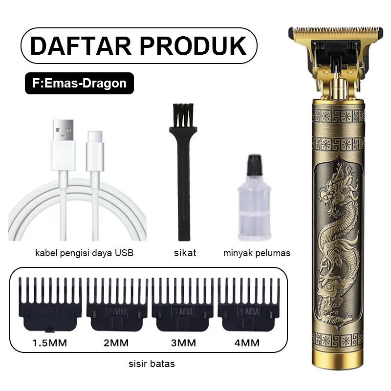 Jual Alat Cukur Elektrik Hair Clipper Trimmer T9 / Cukuran Vintage T9 Alat Cukur Hair Clipper ...