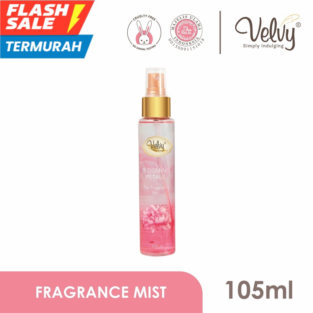 Jual Velvy Fine Fragrance Mist Blooming Petals 105ML - Body Mist Tahan ...