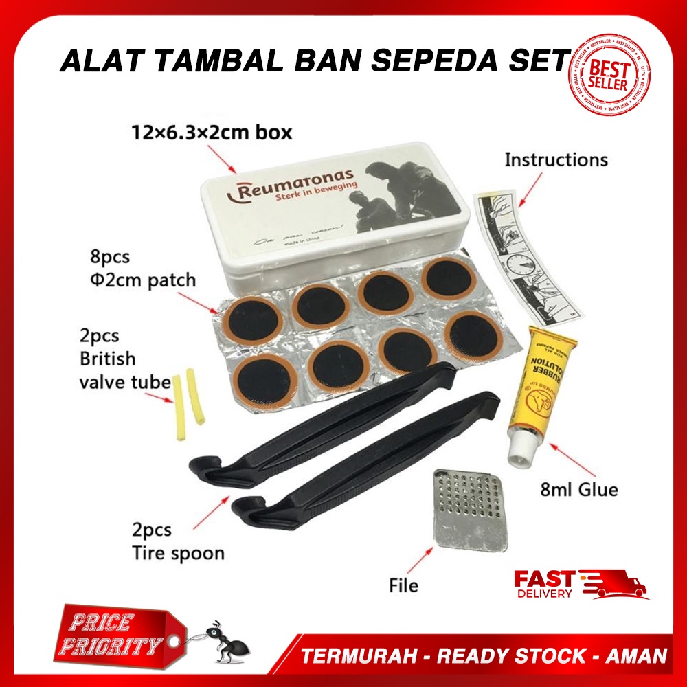 Jual Alat Reparasi TAMBAL BAN SEPEDA Set Peralatan lengkap Darurat ...
